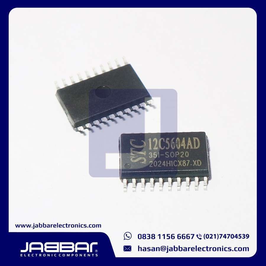 12C5604AD-35I-SOP20 - STC12C5604AD-35I-SOP20 SOP20 - Jabbar Electronics
