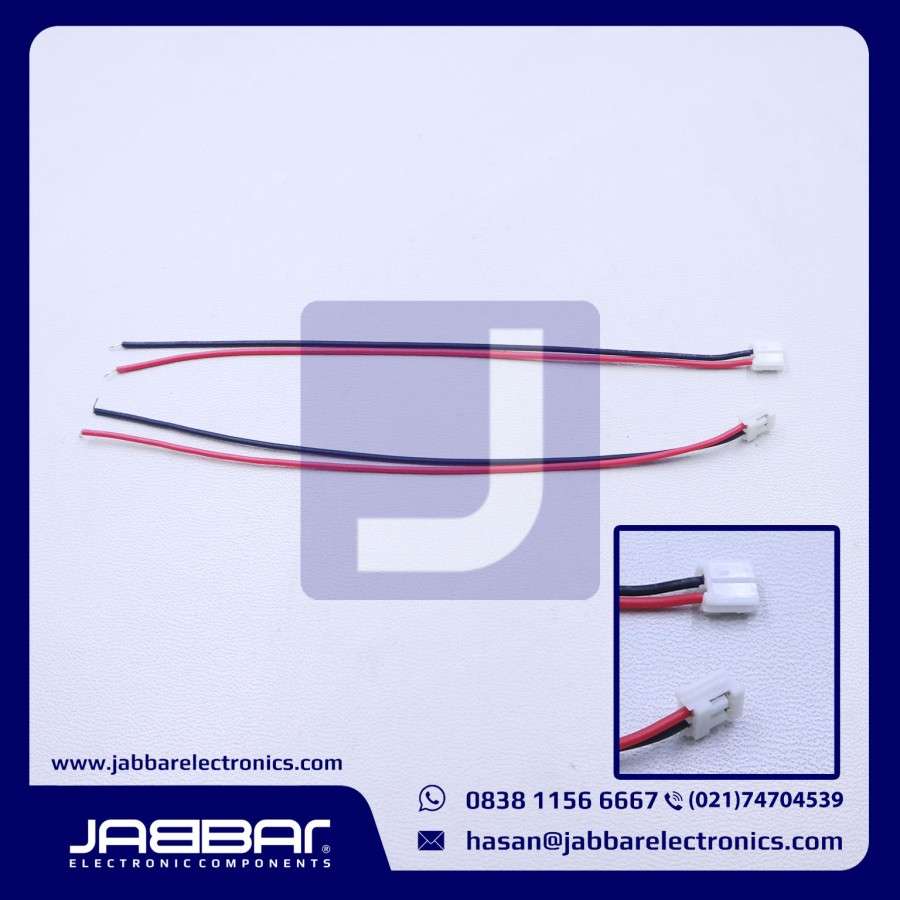 JST EH-2P 2.54mm 2PIN CONNECTOR FEMALE + 2 CABLE - Jabbar Electronics