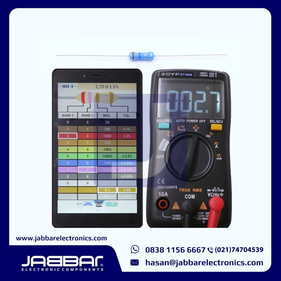 RESISTOR 2.7 OHM 1/2W (Setengah) 5% DIP (2,70 OHM) - BIRU - Jabbar ...