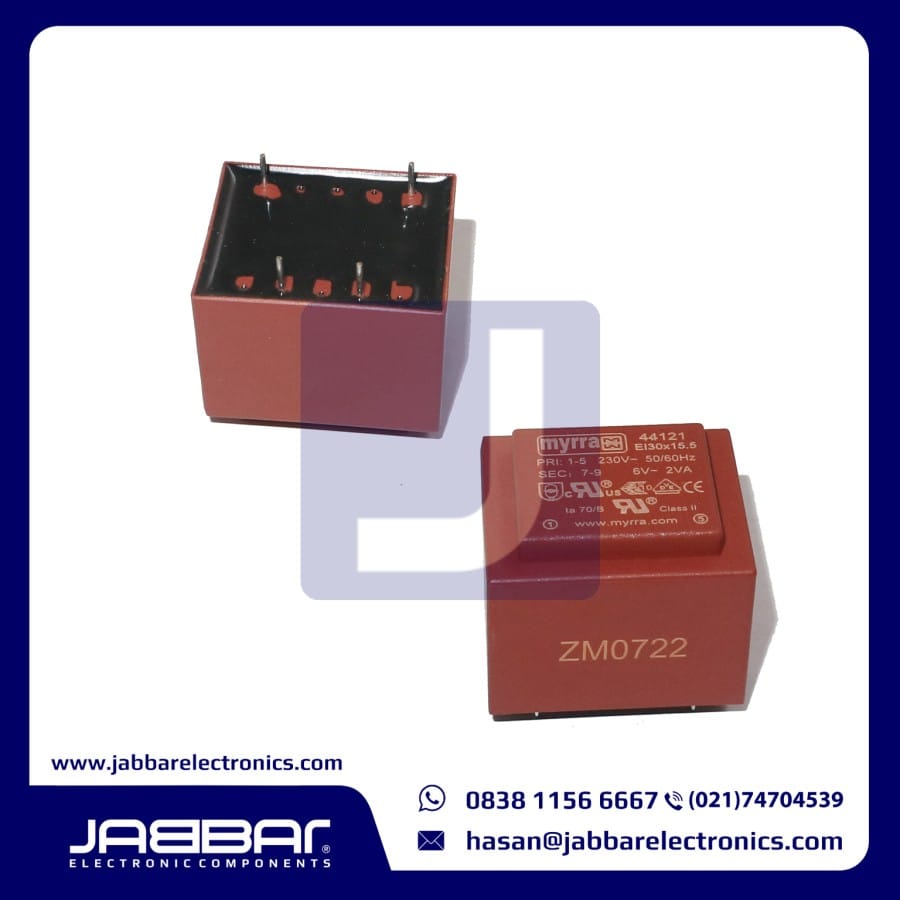 44121 2VA 6V 230V 50/60Hz TRANSFORMER - Jabbar Electronics