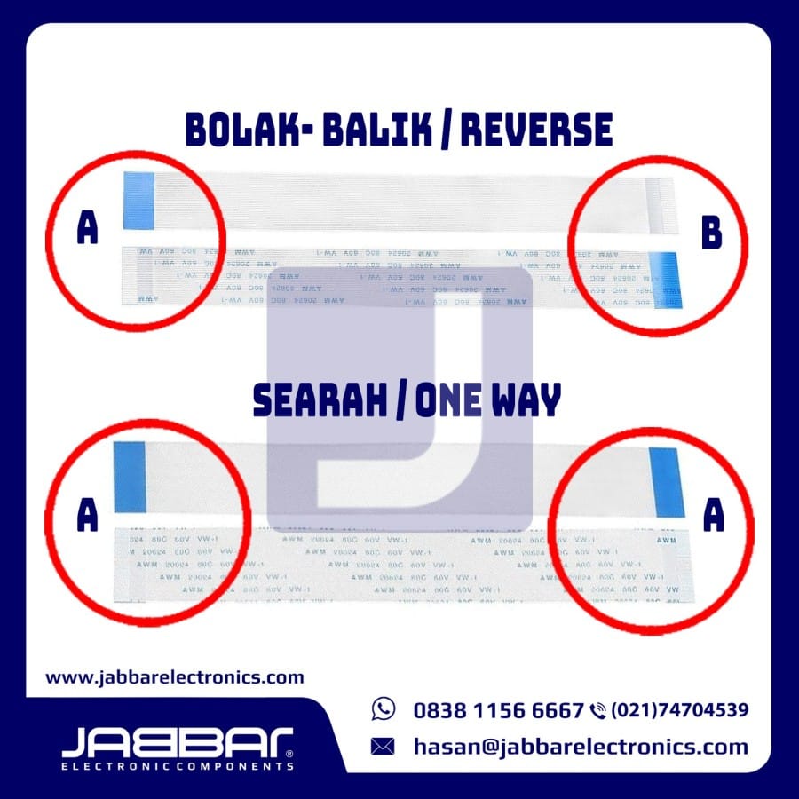 AWM20624 80C 60V VW-1 20PIN (6x2.1cm) CABLE FLEXIBLE - SEARAH - Jabbar ...