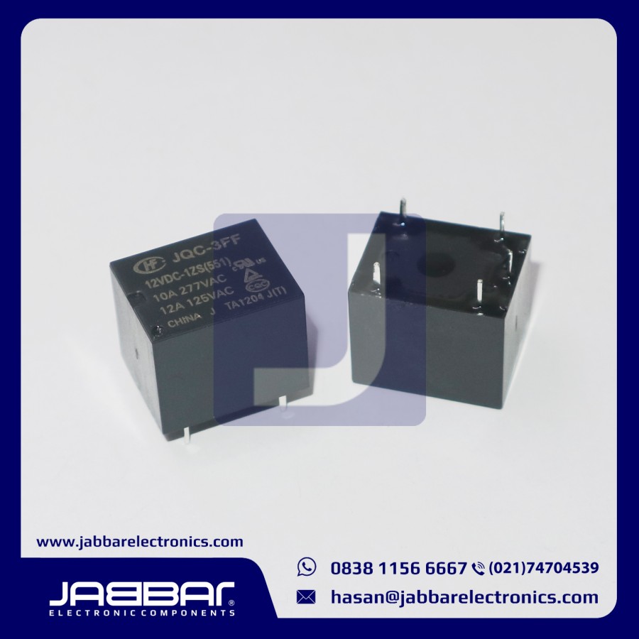 JQC-3FF-12VDC-1ZS RELAY 12VDC DIP5 - Jabbar Electronics