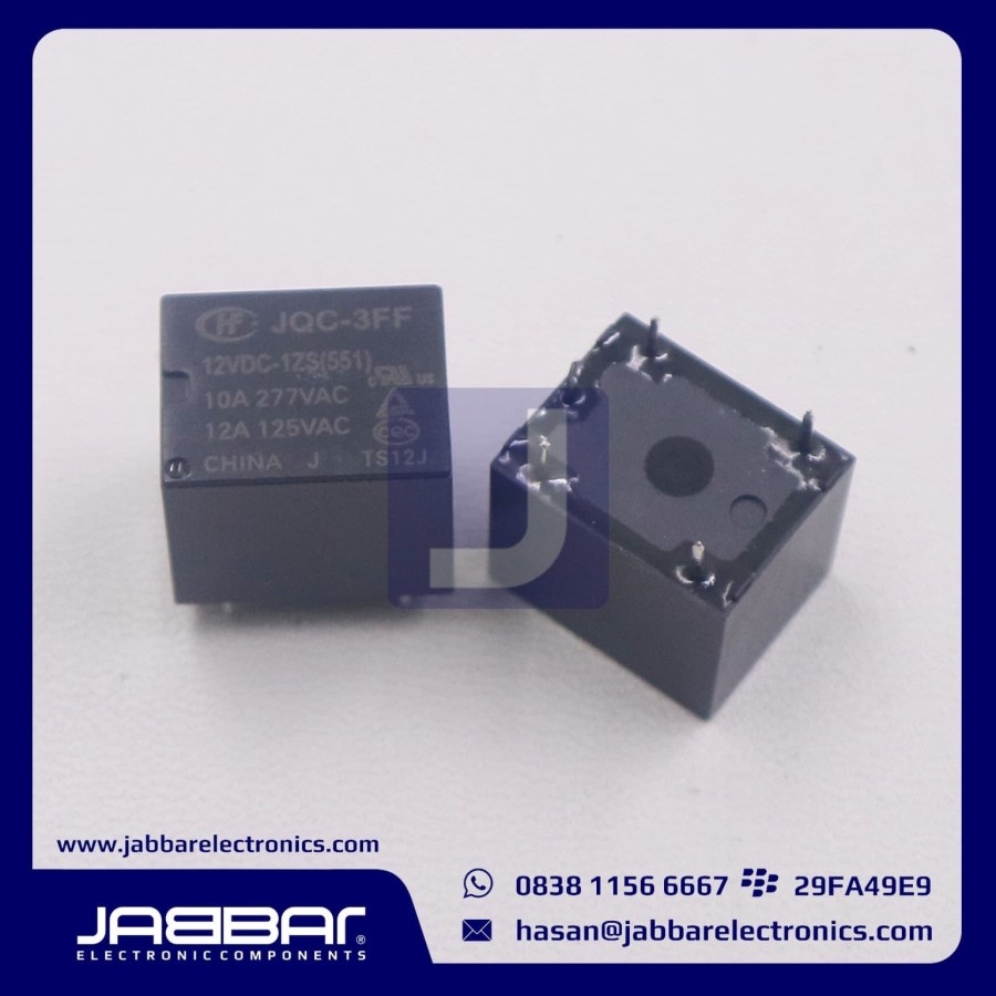 JQC-3FF-12VDC-1ZS RELAY 12VDC DIP5 - Jabbar Electronics