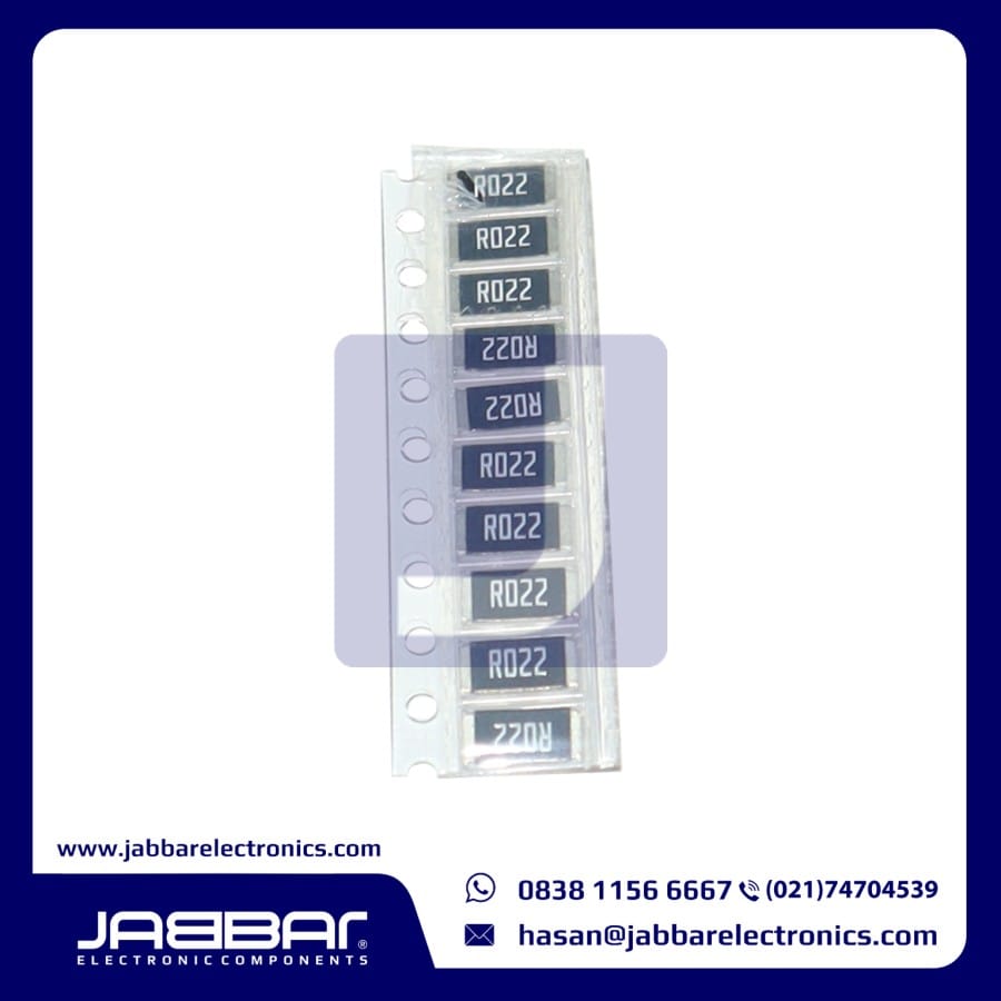 RESISTOR R022 - 0.022 OHM 1W SMD2512 - Jabbar Electronics